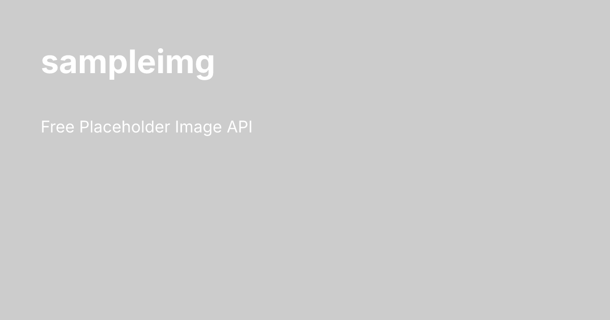 sampleimg - Free Placeholder Image API